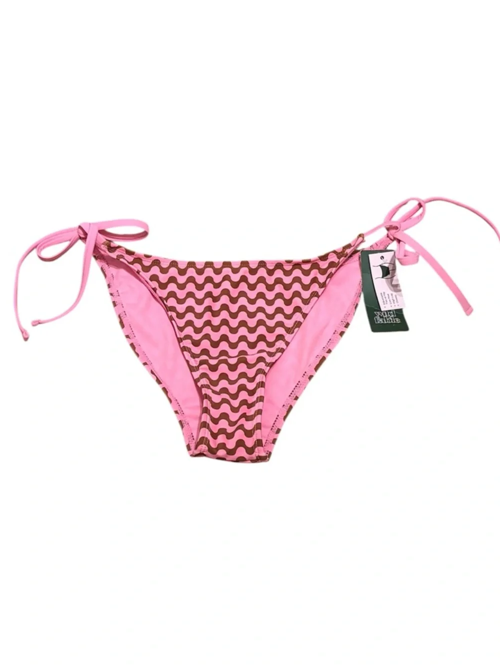 wild fable | Swim | Wild Fable Pink And Brown Wave Tieside Bikini ...